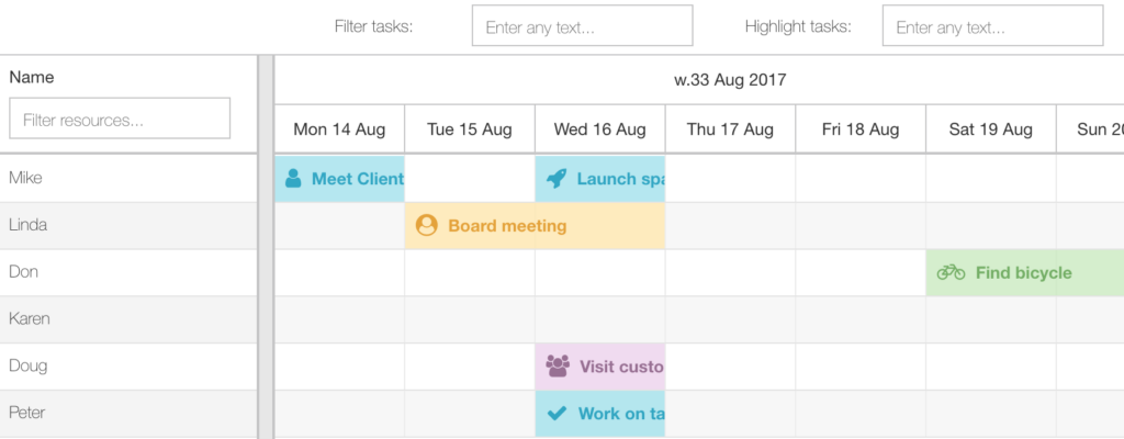 Filtering Resources And Tasks In Ext Scheduler Bryntum 